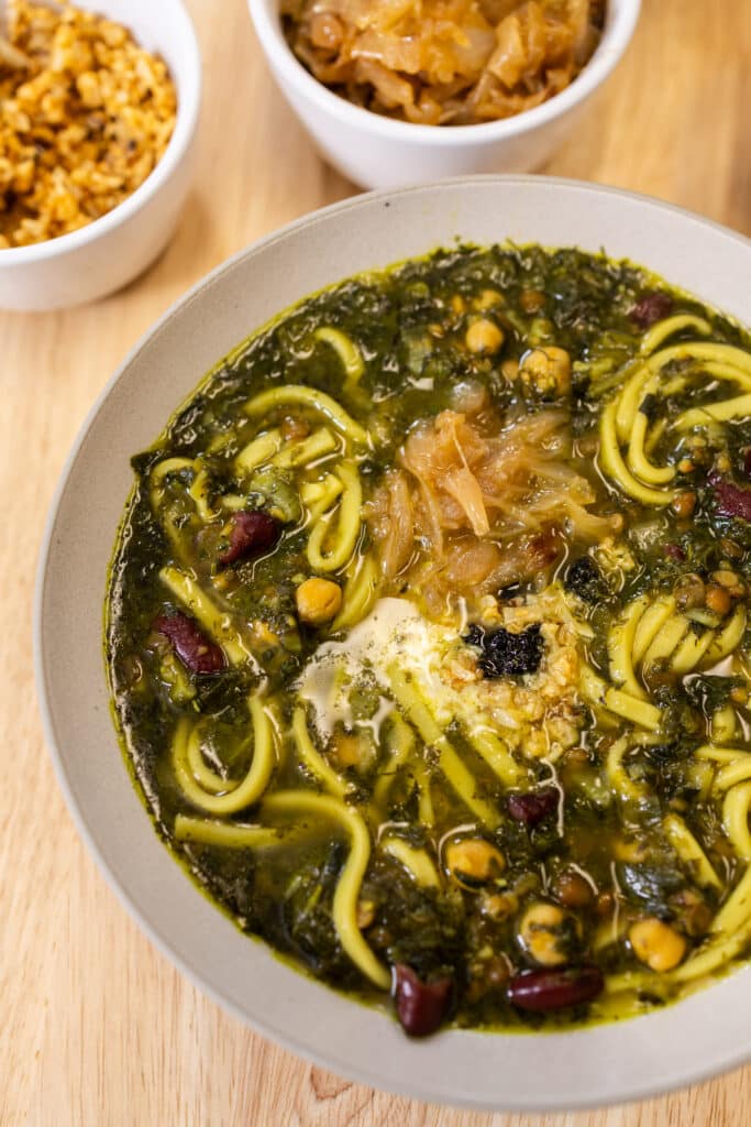 Ashe Reshteh [آش رشته] (Persian Bean and Noodle Soup) - The Parsa Kitchen