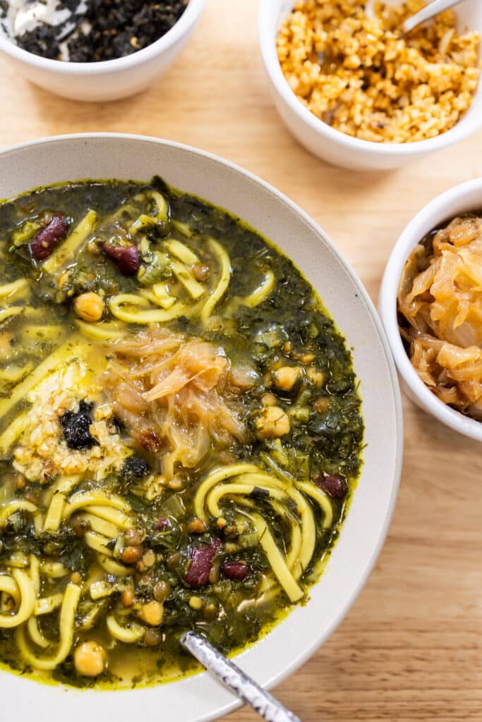 Ashe Reshteh [آش رشته] (Persian Bean and Noodle Soup) - The Parsa Kitchen